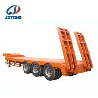 China 60T Max Payload 3-5 Axles 13000mm Detachable Gooseneck Lowbed Trailer for Africa for sale