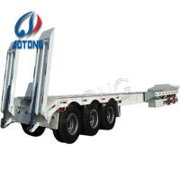 China 60T Max Payload 3-5 Axles 13000mm Detachable Gooseneck Lowbed Trailer for Africa for sale