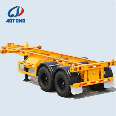 China Juyuan Trailer 2 Axle 20ft Container Transporter Chassis Semi-Trailer at Affordable for sale