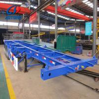 China 40ft Container Chassis and Skeleton Semi Trailer OE NO. Juyuan Trailer Steel Material for sale