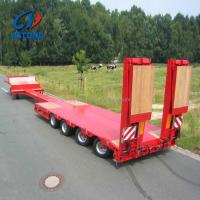 China 4 Axle Extendable Low Bed Trailer with 90 /50 King Pin and Heavy Duty Landing Gear for sale