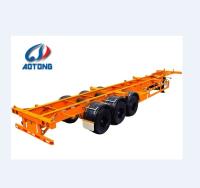 China 3 * 13ton Capacity Axles 45ft Skeleton Semi Trailer with 2''/3.5'' Bolt Type Kin Pin for sale