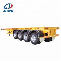 China 3 * 13ton Capacity Axles 45ft Skeleton Semi Trailer with 2''/3.5'' Bolt Type Kin Pin for sale