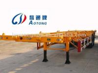 China 3 * 13ton Capacity Axles 45ft Skeleton Semi Trailer with 2''/3.5'' Bolt Type Kin Pin for sale
