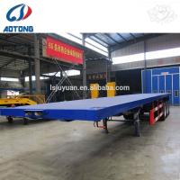 China Landing Gear Standard 28Ton Semi-Trailer for 20ft 40ft 45ft Shipping Container Flatbed for sale