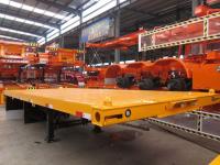 China Landing Gear Standard 28Ton Semi-Trailer for 20ft 40ft 45ft Shipping Container Flatbed for sale