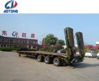 China Aotong's 45-80tons 2/3/4 Axles Low Bed Semi-Trailer for Digger Durable Steel Material for sale