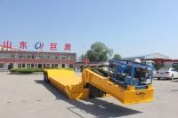 China 60/80/100 Tons Gooseneck Trailer Low Bed Semi Trailer High Capacity Low Boy Trailers for sale