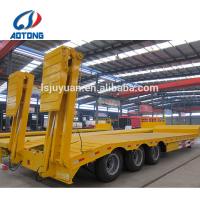 China 60/80/100 Tons Gooseneck Trailer Low Bed Semi Trailer High Capacity Low Boy Trailers for sale