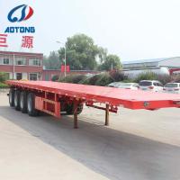 China Container/Bulk Cargo Carrier 3 Axle 20ft 45ft or Used Flatbed Semi Truck Trailer for sale