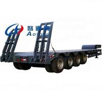 China Max Payload 60000KG Low Bed Semi Trailer 80 Tons for Transportation of Heavy Machinery for sale