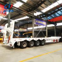 China Max Payload 60000KG Low Bed Semi Trailer 80 Tons for Transportation of Heavy Machinery for sale