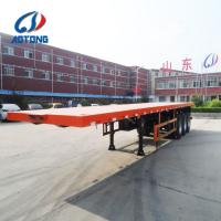 China 2 3 4 Axles 45ft Flat Bed Platform Truck Trailer for Container Transportation Solutions for sale