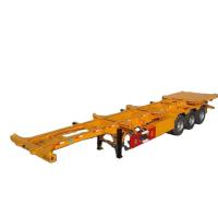 China 40ft Tri Axles Skeleton Gooseneck Frame Type Container Semi Trailer Chassis with Tires for sale
