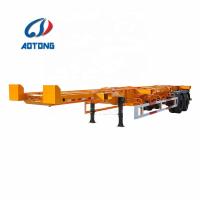 China Main Beam 500mm Hight 3 Axles 40ft Skeleton Chassis Semi Trailer Container Skeleton for sale