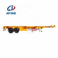 China Main Beam 500mm Hight 3 Axles 40ft Skeleton Chassis Semi Trailer Container Skeleton for sale