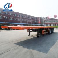 China Leaf Spring Suspension 40ft/45ft Flatbed Semi Trailer for Easy Loading and Unloading for sale