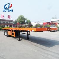 China Leaf Spring Suspension 40ft/45ft Flatbed Semi Trailer for Easy Loading and Unloading for sale