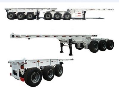 China Steel 20FT 40FT Container Long Lifetime Chassis Skeleton Semi Trailer with Container Lock for sale