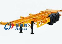 China Steel 20FT 40FT Container Long Lifetime Chassis Skeleton Semi Trailer with Container Lock for sale