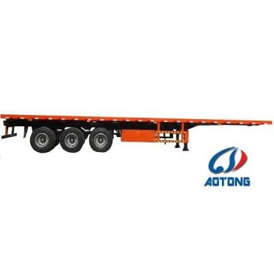 China Painting Finish 40ft Container Flatbed Trailer with 2.5mm Chequer Plate Floor and Design for sale