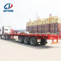 China Painting Finish 40ft Container Flatbed Trailer with 2.5mm Chequer Plate Floor and Design for sale