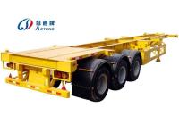 China Painting Finish 40ft Container Flatbed Trailer with 2.5mm Chequer Plate Floor and Design for sale
