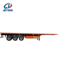 China Painting Finish 40ft Container Flatbed Trailer with 2.5mm Chequer Plate Floor and Design for sale