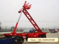China 20ft Container Skeleton Dumping Semi Trailer 7700*2500*3070 mm Mechanical Suspension for sale