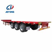 China Japan Market Semi Truck Flatbed Trailer with 80T Max Payload and Hydraulic Ladder for sale