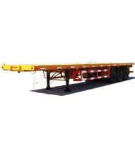China Container Twist Locks Flatbed Semi Trailer with 160mm Cross Beam and 12R22.5 Tires for sale