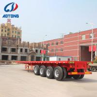 China Truck Trailer 3 axles flatbed semi-trailer platform 40ft 48ft for container transport for sale