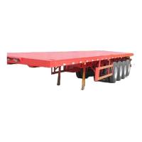 China Truck Trailer 3 axles flatbed semi-trailer platform 40ft 48ft for container transport for sale