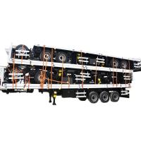 China 40ft 3 axles flatbed trailer for container transport 45ft flat bed semi truck trailers for sale