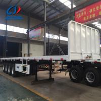 China 40ft 3 axles flatbed trailer for container transport 45ft flat bed semi truck trailers for sale
