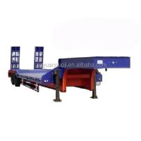 China Mechanical/Hydraulic Ramps 60-80 Ton Lowboy Semi Trailers for Heavy Equipment Carriers for sale