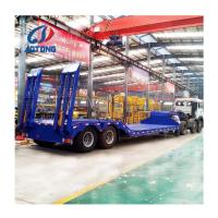 China Mechanical/Hydraulic Ramps 60-80 Ton Lowboy Semi Trailers for Heavy Equipment Carriers for sale