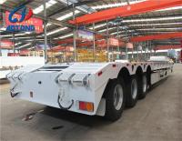 China 60 ton Gooseneck 80t Lowboy Trailer with 3 Axles Fuwa Axle and Leaf Spring Suspension for sale