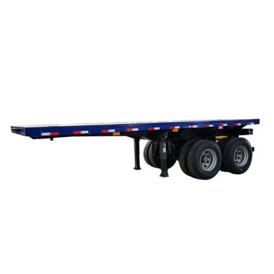China 35-50T Heavy Duty 25ft 40' Gooseneck Flatbed Container Semi Trailer with Air Suspension for sale