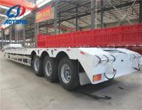 China 60ton Max Payload 3 Axles Gooseneck Lowbed Truck Trailers for Excavator Transportation for sale