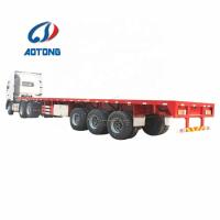 China Gooseneck Flatbed 3 Axles 40ft Shipping Container Semi Truck Trailer and Used Options for sale