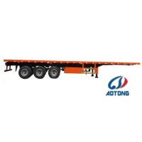 China Gooseneck Flatbed 3 Axles 40ft Shipping Container Semi Truck Trailer and Used Options for sale