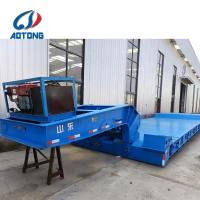 China 13 Ton Fuwa Axle Low Profile 60ton Low Deck Low Flatbed Gooseneck Lowboy Semi Trailer for sale