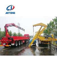 China 12r22.5 Tri-axle Rear Self Unloading 20ft Tipping 40ft Container Flatbed Dump Trailer for sale