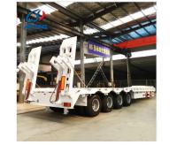 China High Capacity 4 Axle Hydraulic Detach Neck Semi-Trailer for Excavator Transportation for sale