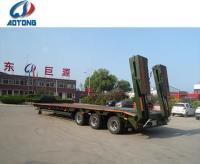 China High Capacity 4 Axle Hydraulic Detach Neck Semi-Trailer for Excavator Transportation for sale