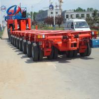 China 70-90ton Max Payload Hydraulic Axis Steerable Cast Semi Trailer from Liangshan Juyuan for sale