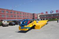 China Tri axle Heavy duty Gooseneck Lowbed Low boy Semi Trailer for Digger Excavator Transport for sale