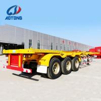 China 40T Max Payload 3 Axles Container Semi Trailer with Twist Lock Heavy Duty Landing Gear for sale