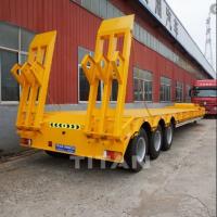 China 80-120 Tons Rated Load Low Loader Lowboy Truck Trailers for Equipment Transportation for sale